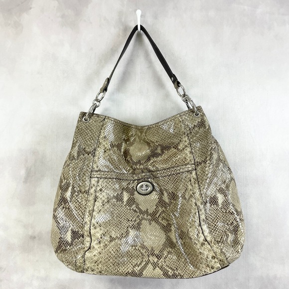 Coach | Bags | Coach Park Python Hobo Shoulder Bag F24383 Quiet Luxury Statement Elevated Glam ...